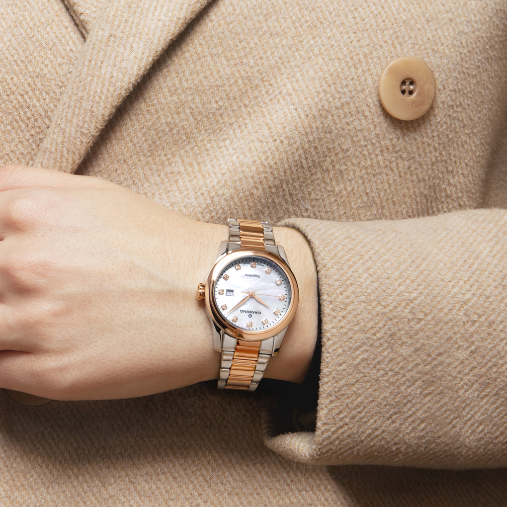 Swiss women's Candino watch, beige. collection Lady Elegance. C4739/1