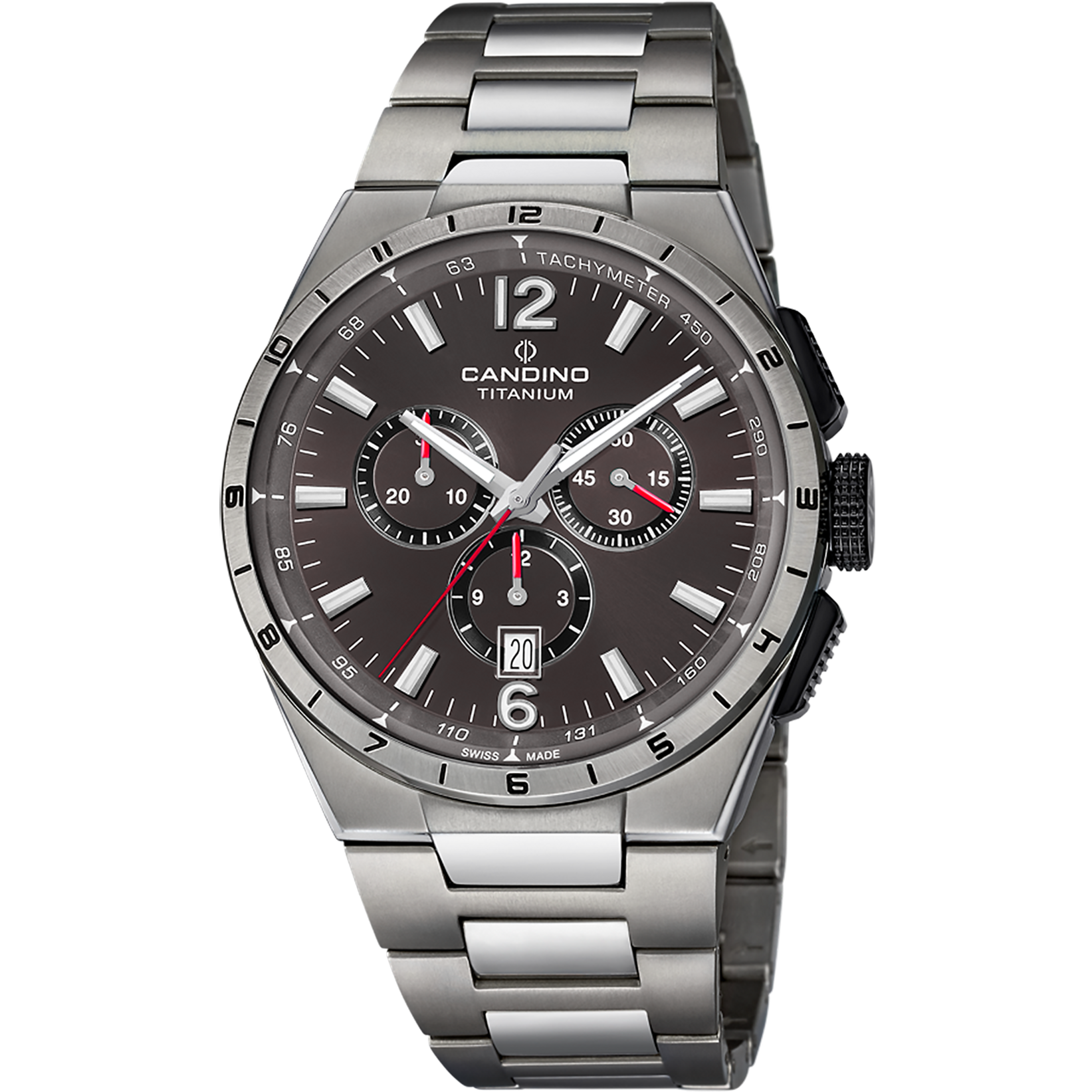 Reloj Candino Swiss Made de hombre Titanium negro con correa de titanio ...