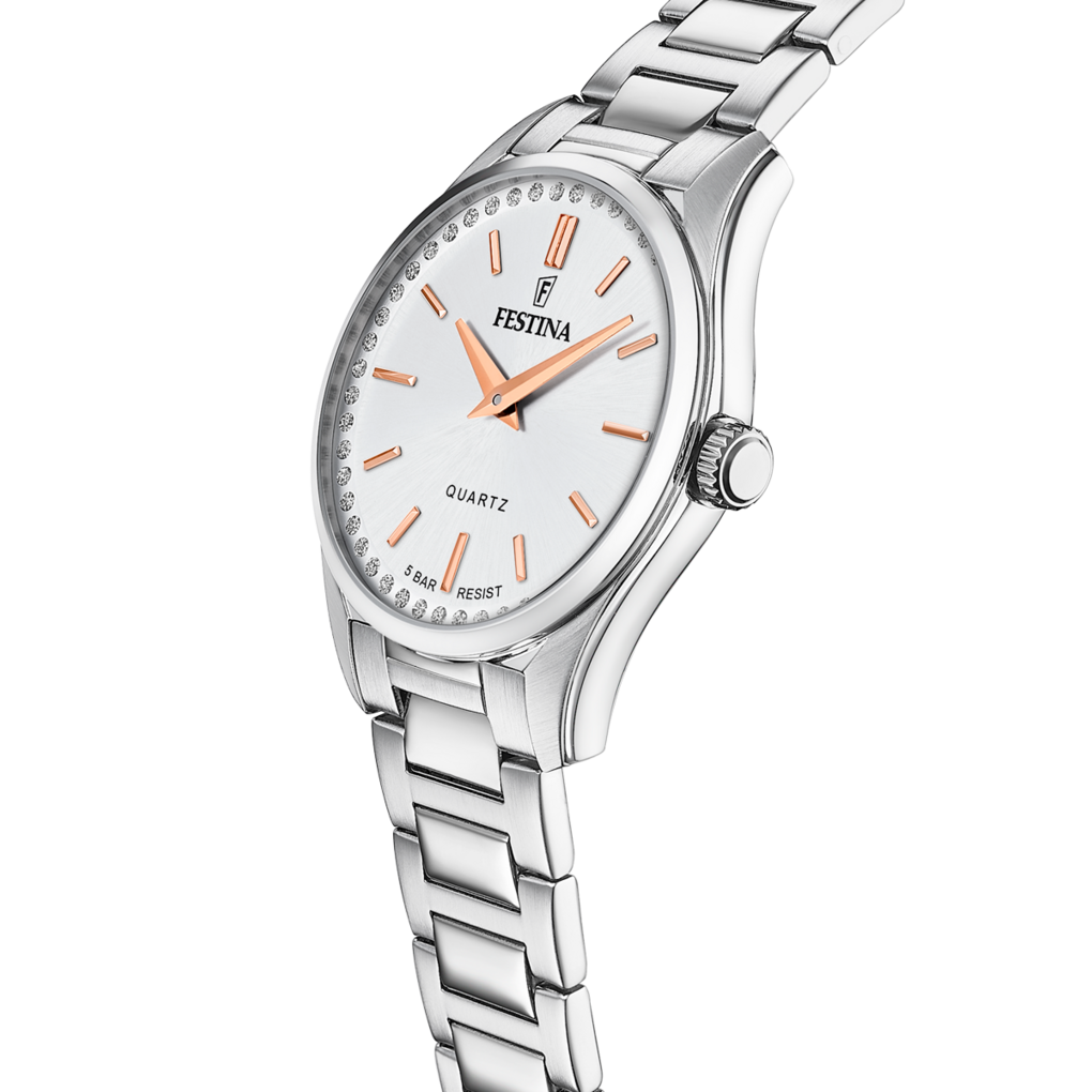 RELÓGIO FESTINA MADEMOISELLE F20583/1 PRATEADO CINZA COM CORREIA DE AÇO ...