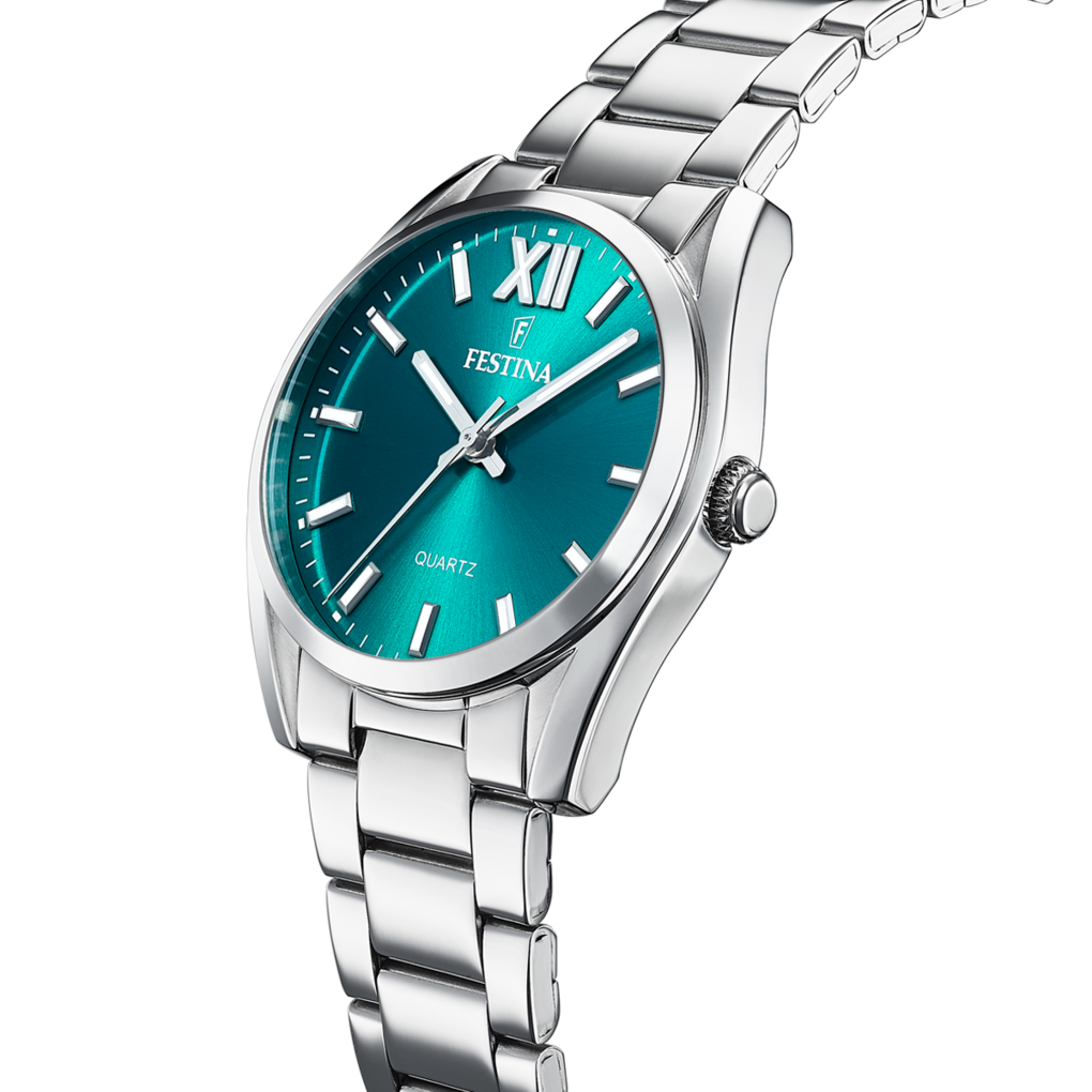FESTINA WATCH F20622/C ALEGRÍA COLLECTION, GREEN STEEL STRAP, WOMEN'S.
