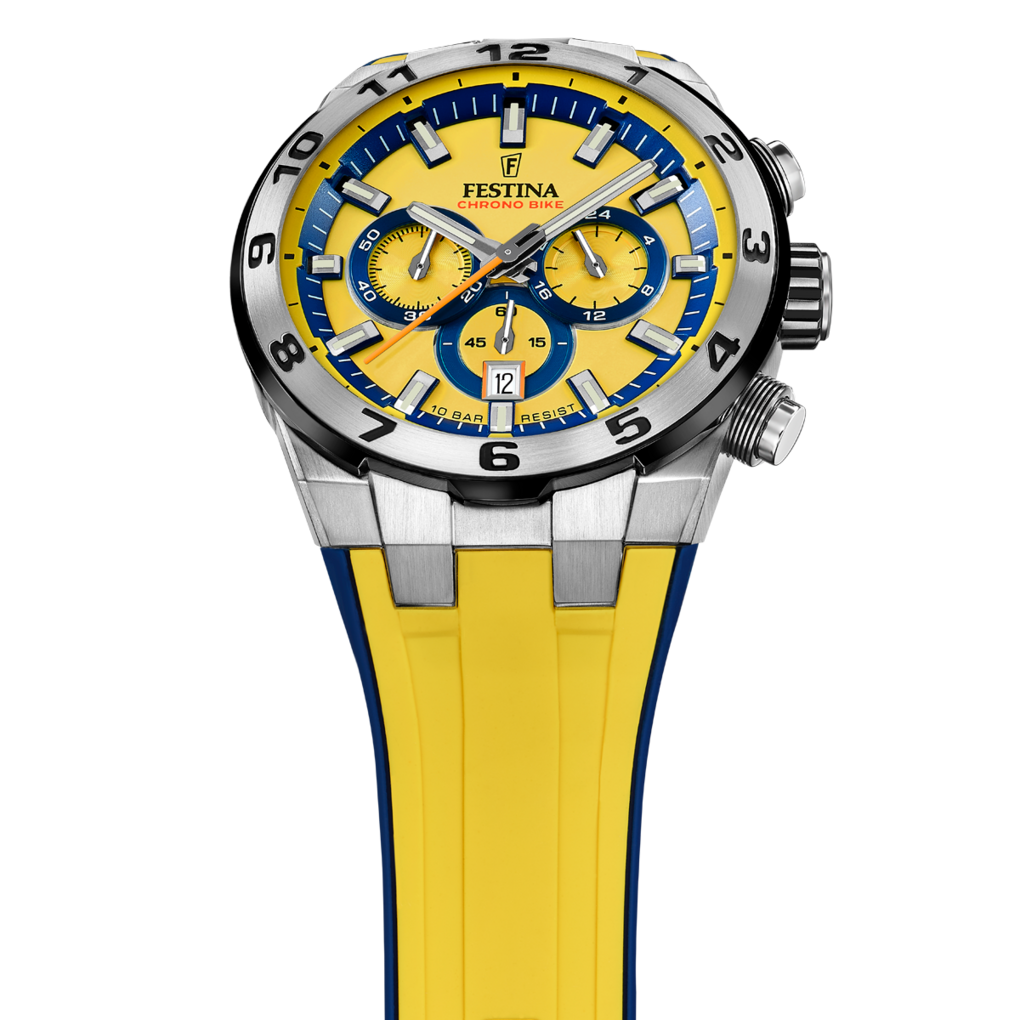 OROLOGIO DA UOMO FESTINA CHRONO BIKE GIALLO CON CINTURINO IN GOMMA F20671/4
