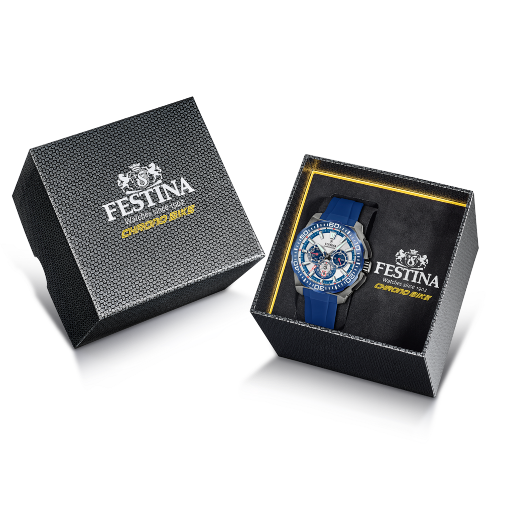 Festina Chrono Bike men's watch F20725/4 silver rubber strap