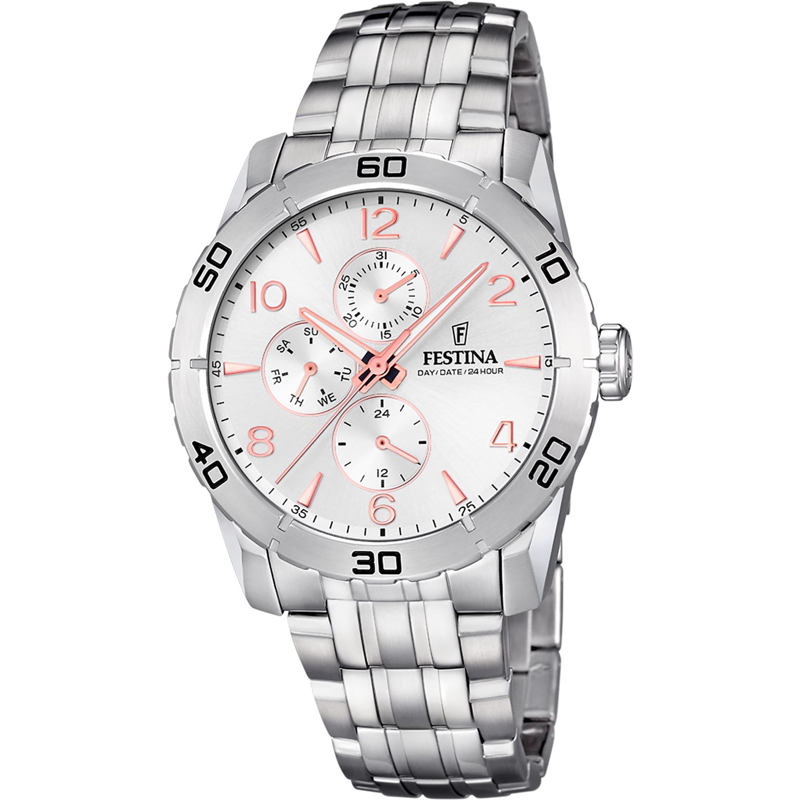 FESTINA MEN'S SILVER STAINLESS STEEL WATCH BRACELET F16606/C