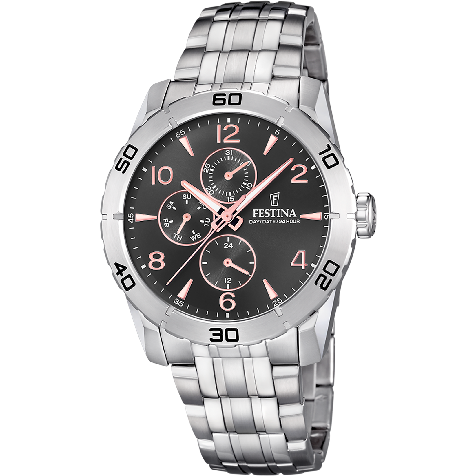 Festina heren grijs roestvrij staal horloge armband F16606/E