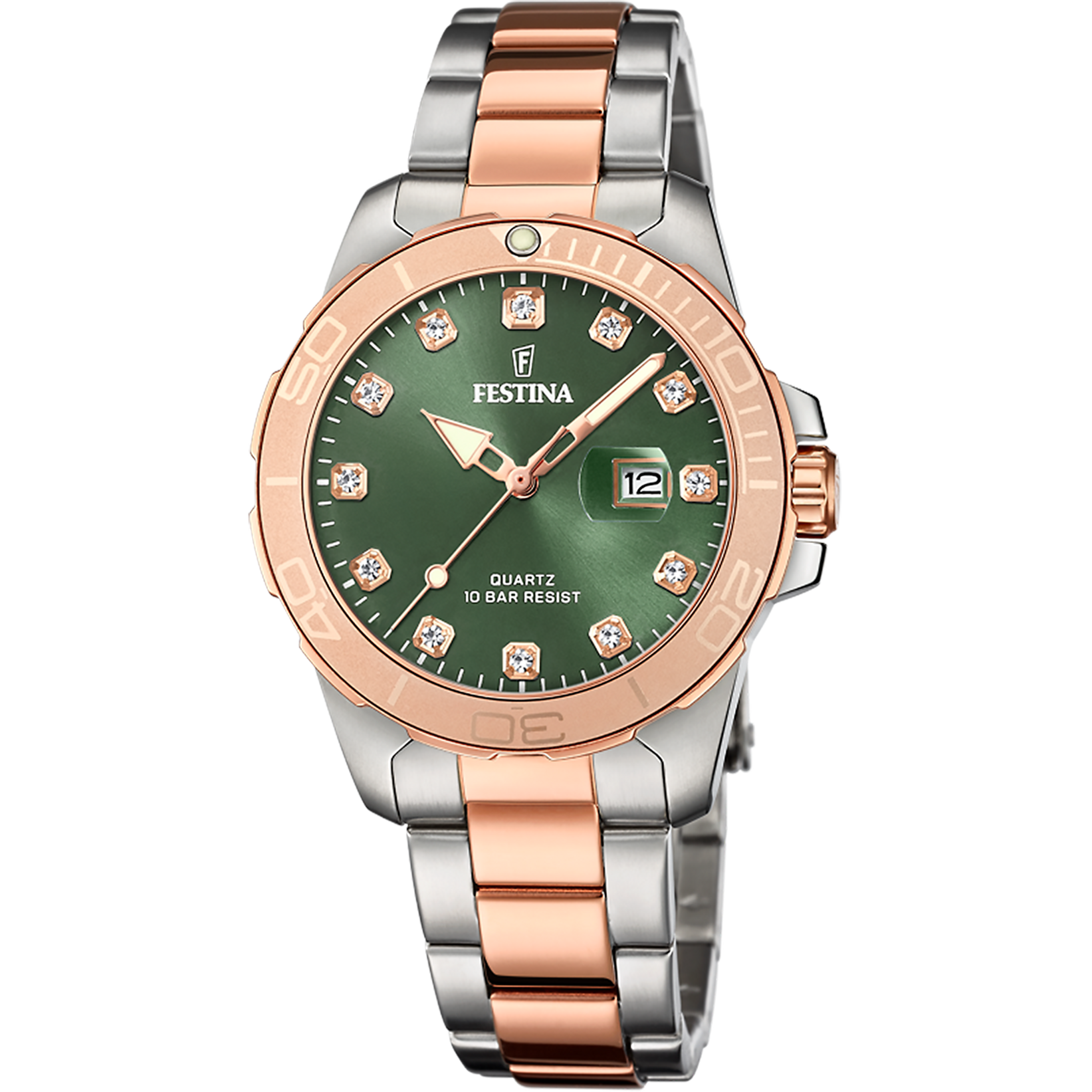 FESTINA WOMEN'S GREEN BOYFRIEND COLLECTION STAINLESS STEEL WATCH ...