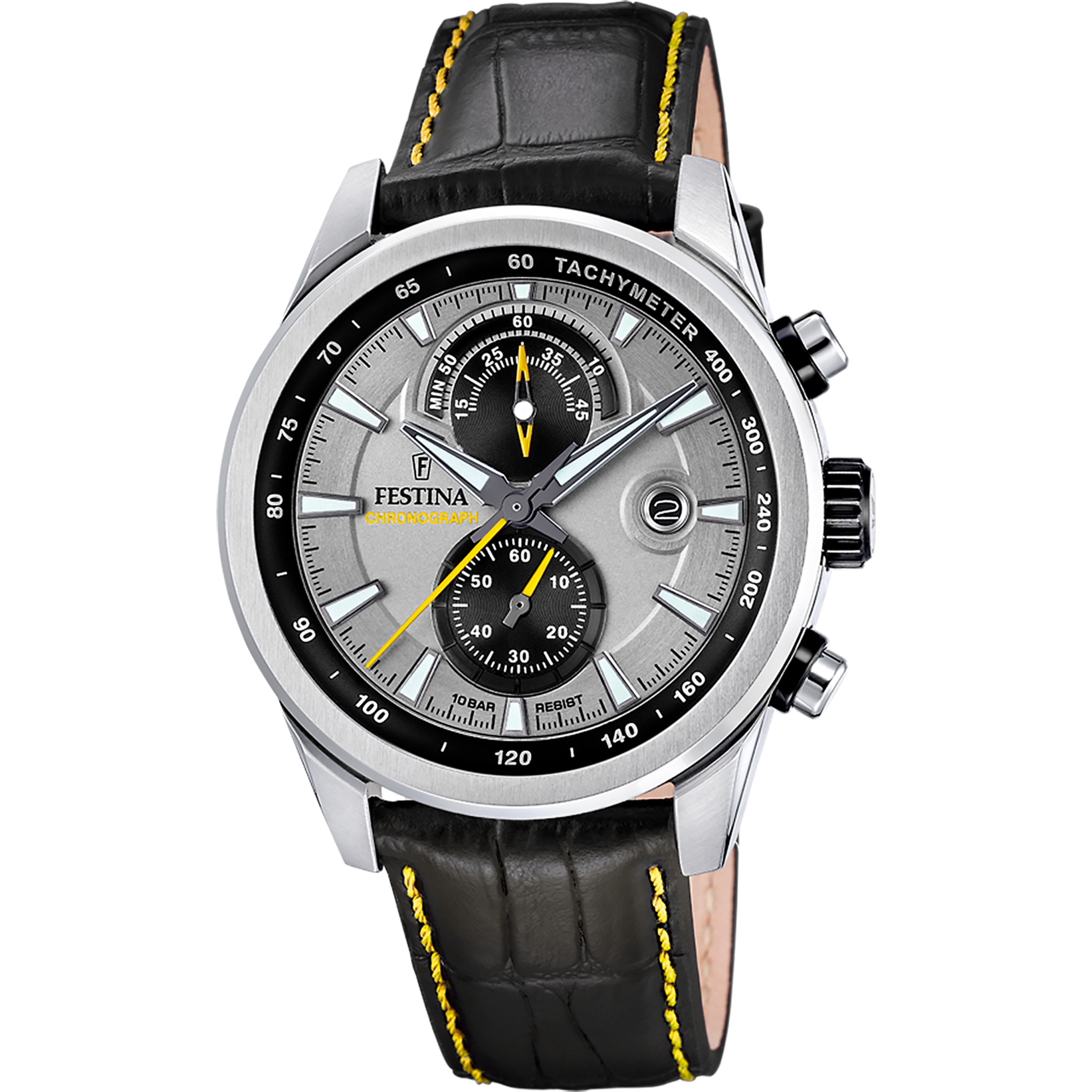 MONTRE FESTINA TIMELESS CHRONOGRAPH F20695/4 GRIS, BRACELET D’ CUIR, HOMME