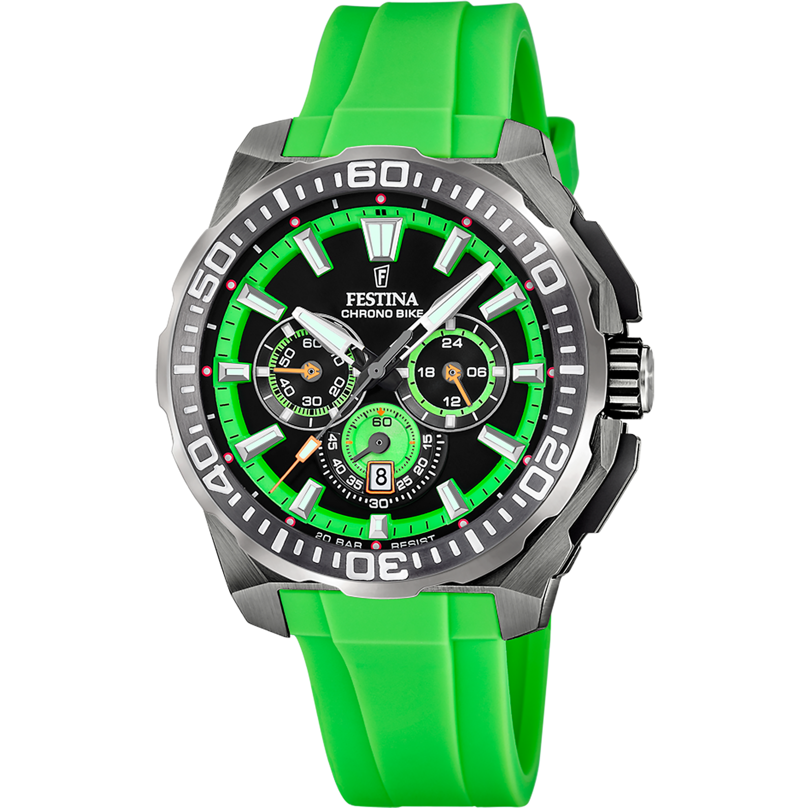 FESTINA CHRONO BIKE MEN'S WATCH F20725/3 BLACK RUBBER STRAP