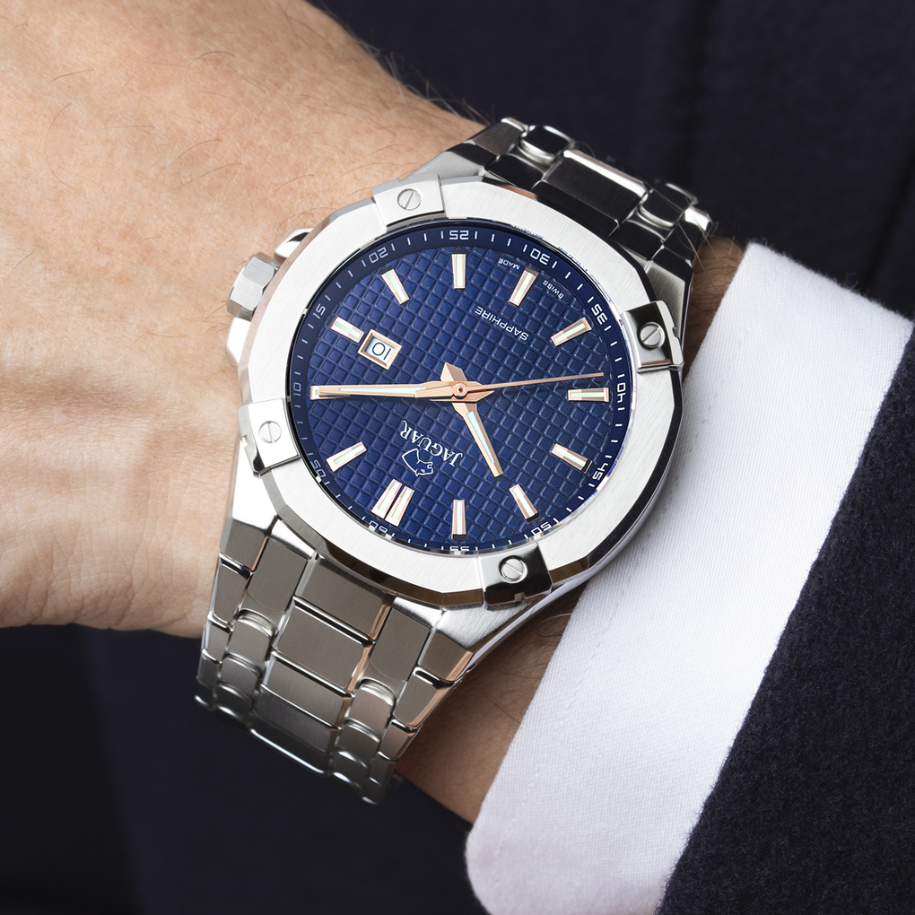 Reloj suizo Jaguar Diplomatic para hombre, color azul J1009/2