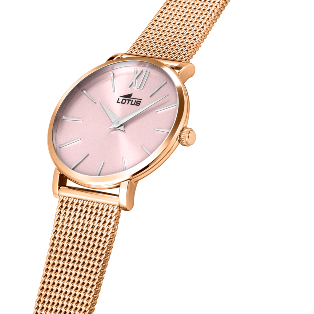 Reloj Con Esfera De Color Rosa Y Oro Rosa SIROPE Reloj Woollers