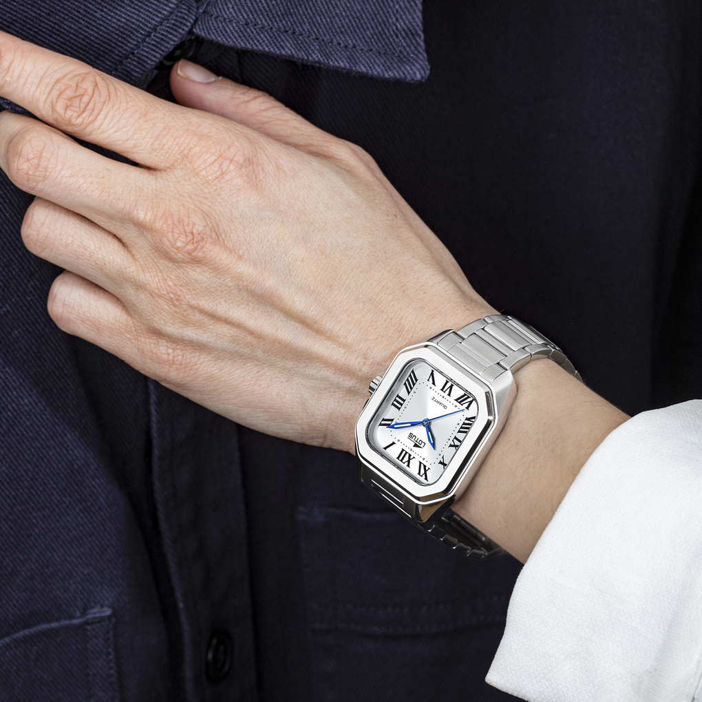 MONTRE FEMME SQUARE SERIES BLANC AVEC BRACELET EN ACIER 18967/1