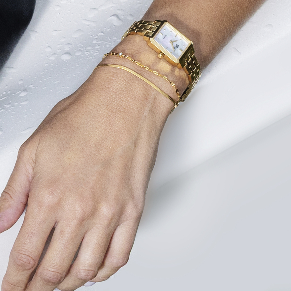 Reloj de mujer 2Gether nacar con brazalete de acero 19009/1