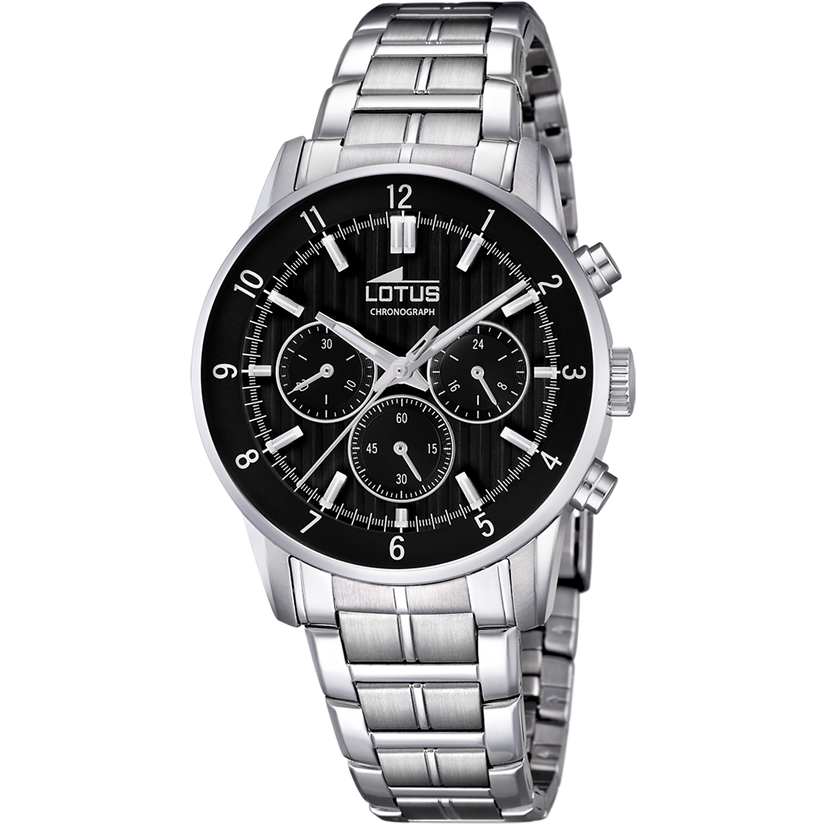 MONTRE LOTUS 18579/4 NOIR BRACELET EN ACIER HOMME