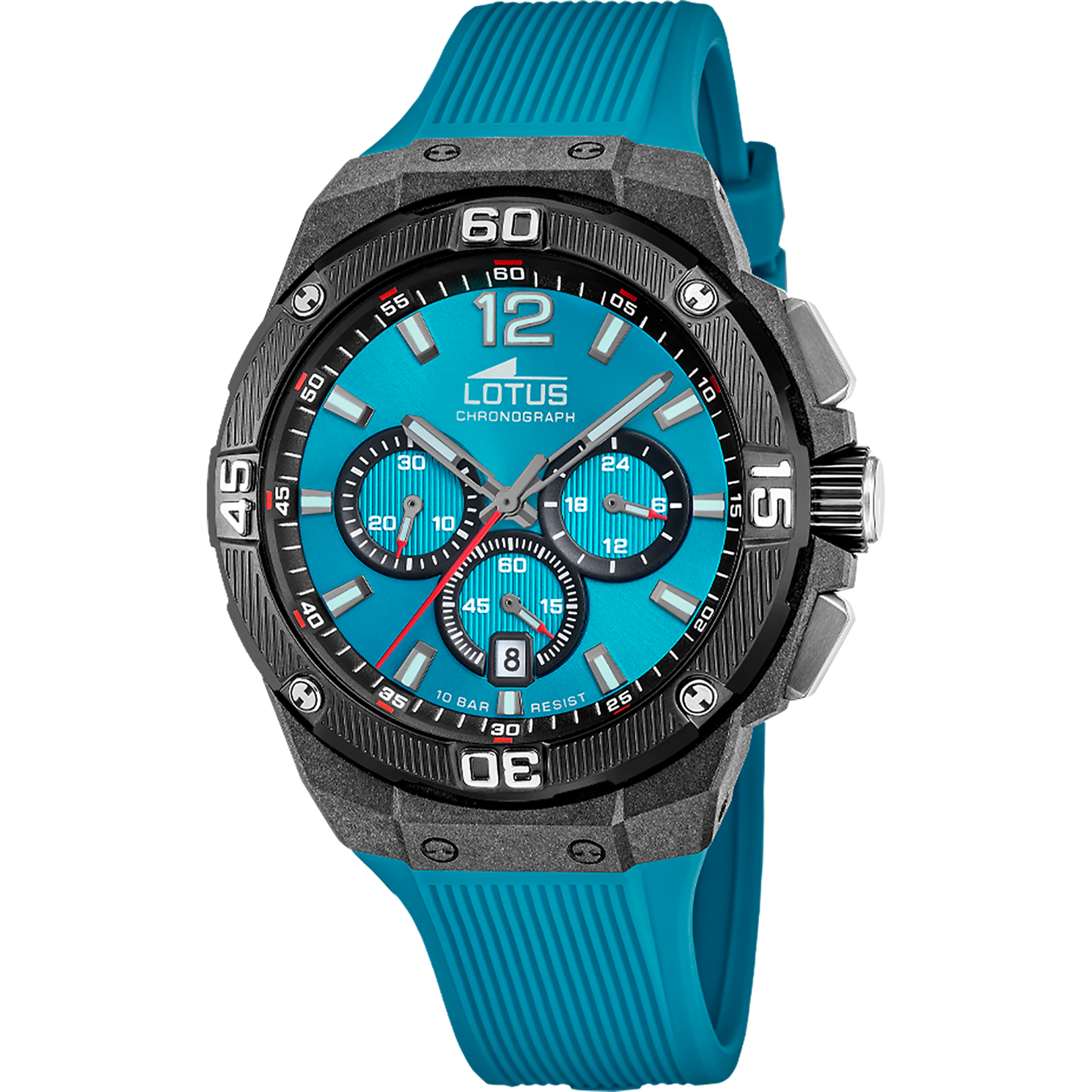 OROLOGIO LOTUS CHRONO 18975/6 AZZURO CINGHIA GOMMA, UOMO