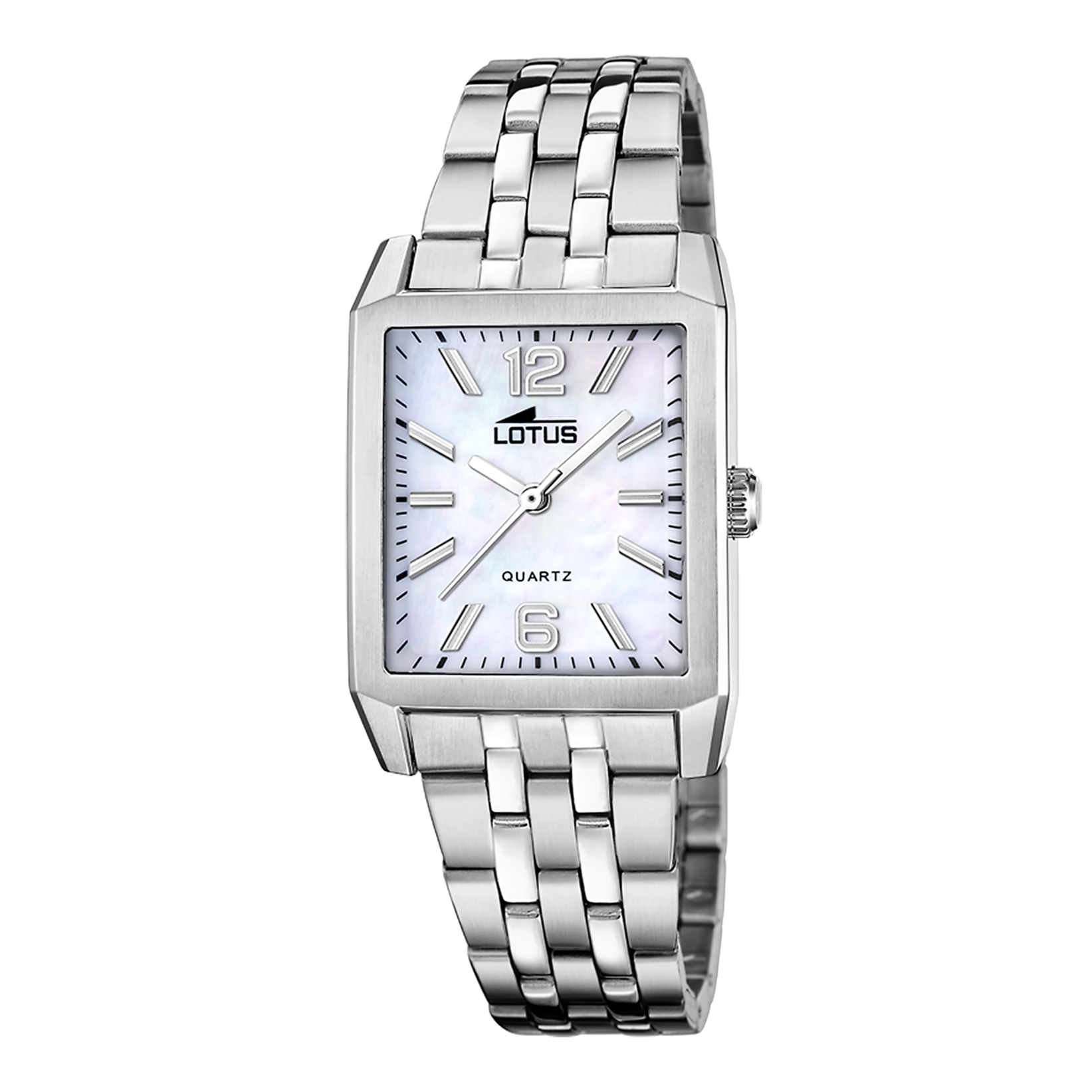 Reloj de mujer Square Series nacarado con brazalete de acero 18985/1