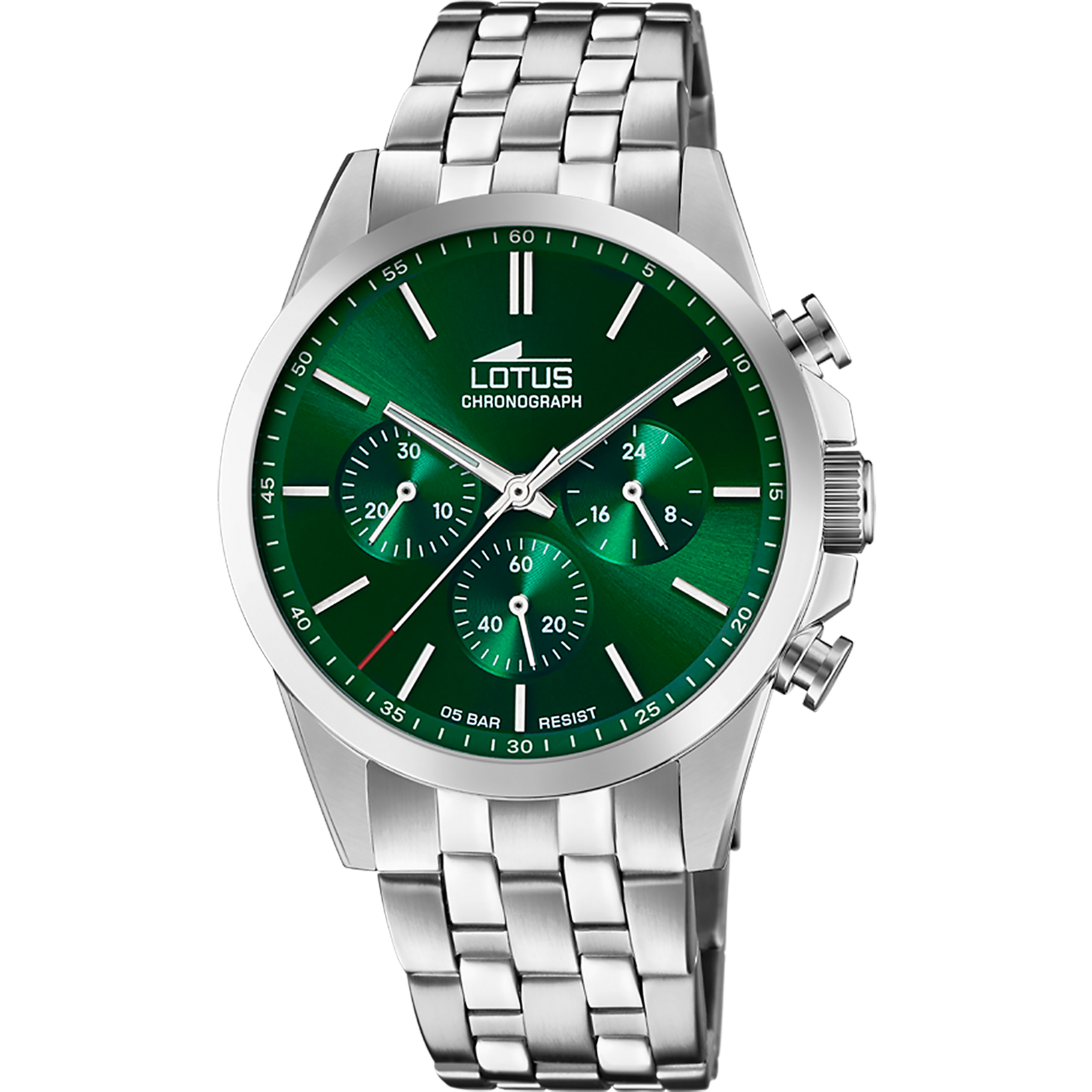 OROLOGIO LOTUS CHRONO 18989/3 VERDE CINGHIA ACCIAIO INOSSIDABILE 316L, UOMO