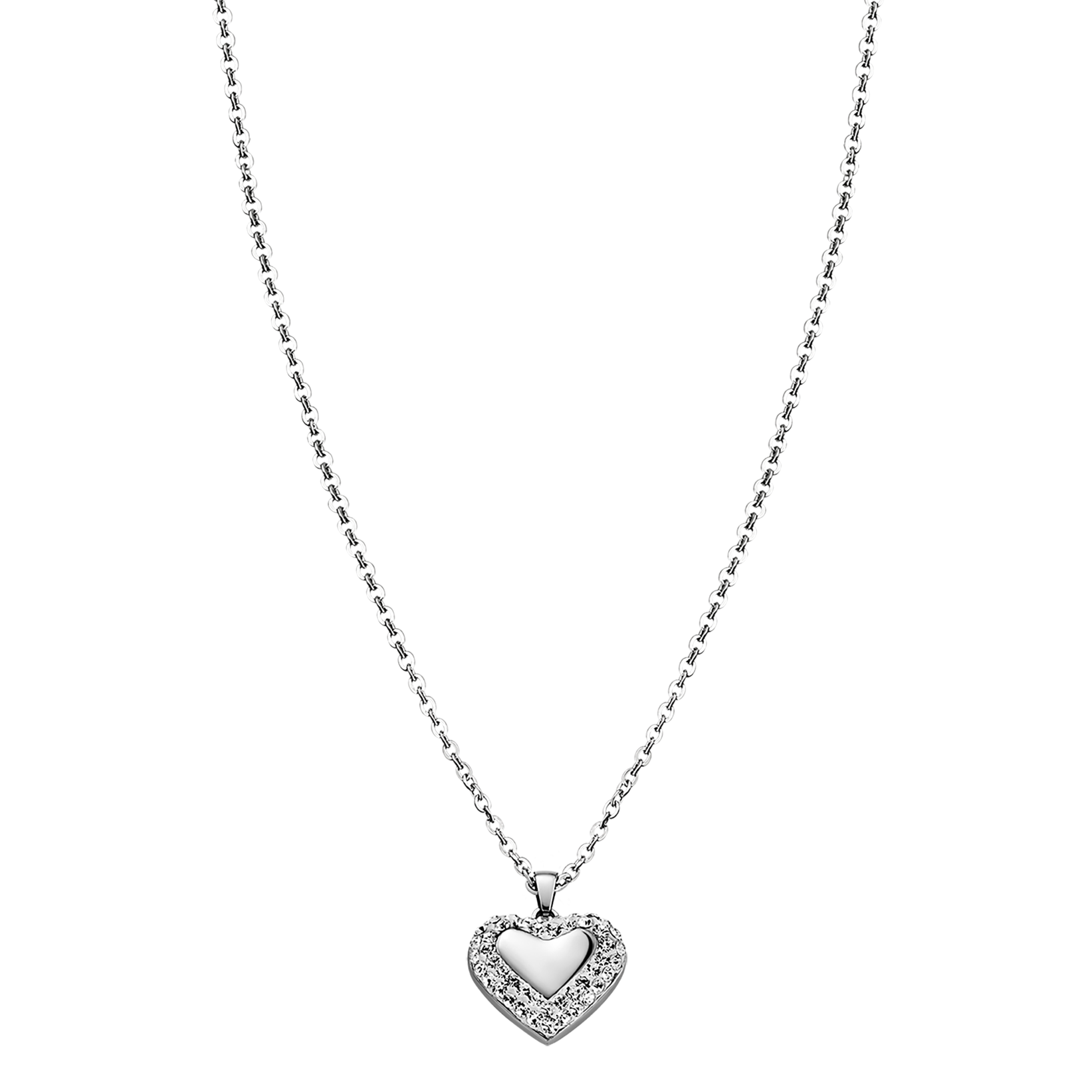 COLLAR CORAZÓN LOTUS STYLE LS1768-1/1 ACERO, MUJER