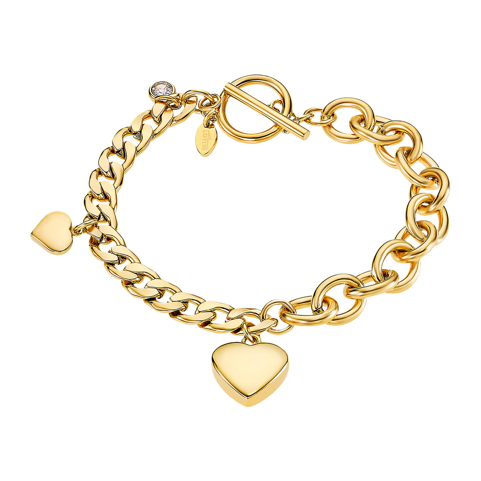 BRACCIALETTO CUORE LOTUS STYLE WOMAN'S HEART LS2335-2/2 ACCIAIO ...