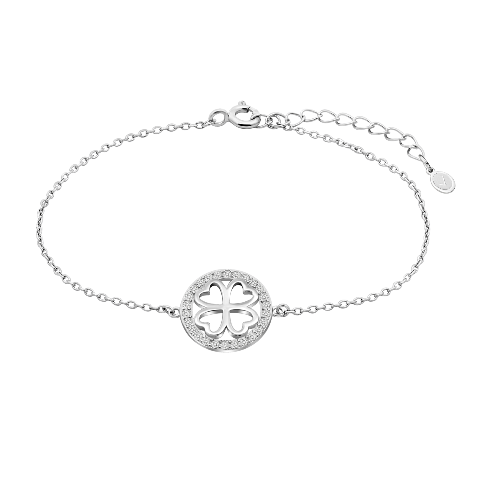Pulsera trébol Time Road WS03235/19 plata, mujer